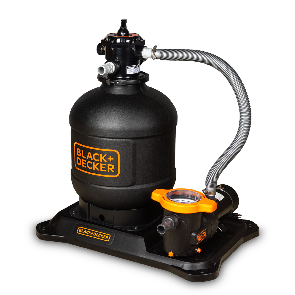 BLACK+DECKER 19" Sand Filter Tank With 6-Way Valve and Full Base and H ...