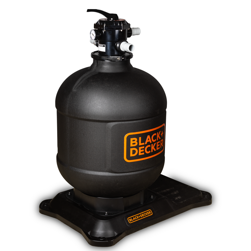 BLACK+DECKER 24" Sand Filter Tank With 1.5" 6 Way Valve and Full Base ...